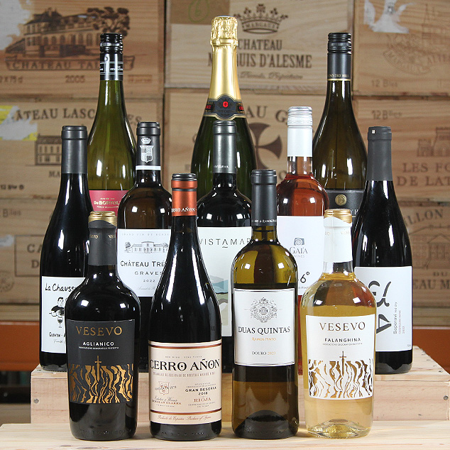 £175 deluxe mixed wine case (12 bottles) - Wright Wine & Whisky Company