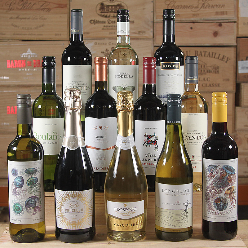 £175 deluxe mixed wine case (12 bottles) - Wright Wine & Whisky Company